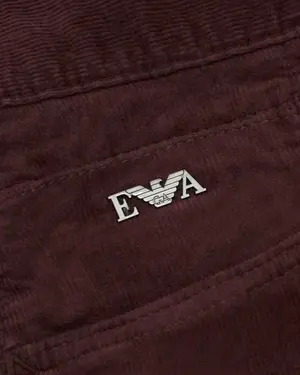 Emporio Armani Logo Straight Leg Jeans - Brown