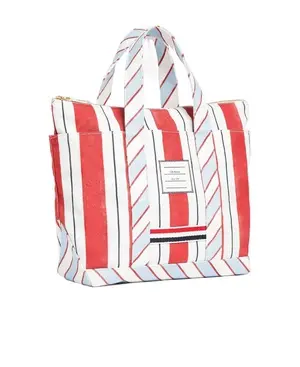 Thom Browne Striped Tote Bag - Red