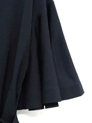 Jacquemus Knit Top With V-neck And Ruffled Cuffs - Navy Blue