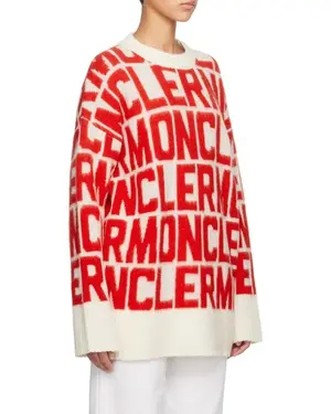 Moncler All-over Logo Intarsia Knit Sweater