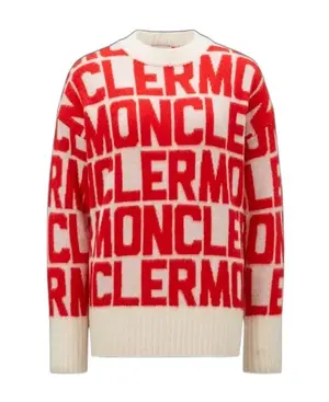 Moncler All-over Logo Intarsia Knit Sweater