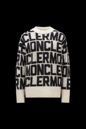 Moncler All-over Logo Intarsia Knit Sweater