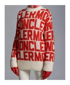 Moncler All-over Logo Intarsia Knit Sweater