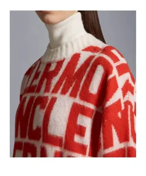 Moncler All-over Logo Intarsia Knit Sweater