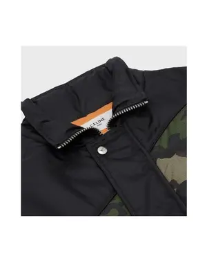 Celine Loose Jacket In Technical Fabric With Camouflage Print