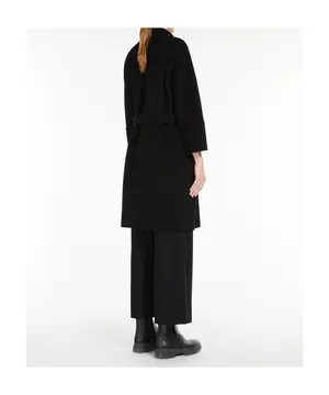 Max Mara Arona Belted Coat - Black