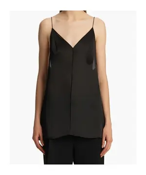 Khaite Talsie Sleeveless V-neck Halter Top