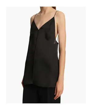 Khaite Talsie Sleeveless V-neck Halter Top