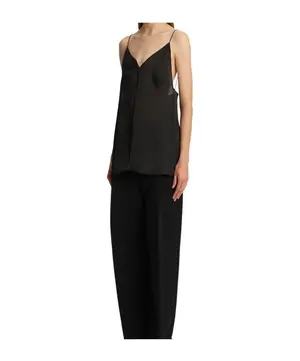 Khaite Talsie Sleeveless V-neck Halter Top