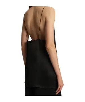 Khaite Talsie Sleeveless V-neck Halter Top