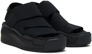 Y3 Logo Embossed Open-toe Sandals With Thick Sole