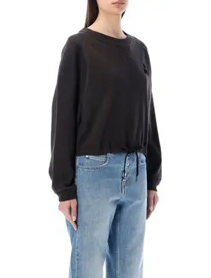 Isabel Marant Étoile Margo Cropped Logo Sweatshirt - Black