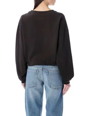 Isabel Marant Étoile Margo Cropped Logo Sweatshirt - Black