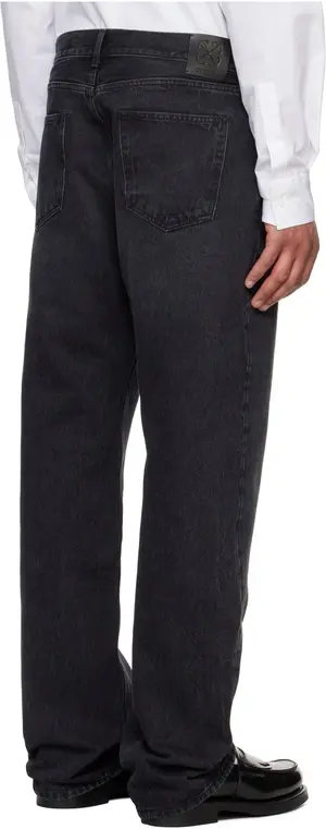 Off-White Logo Patch Straight Leg Jeans