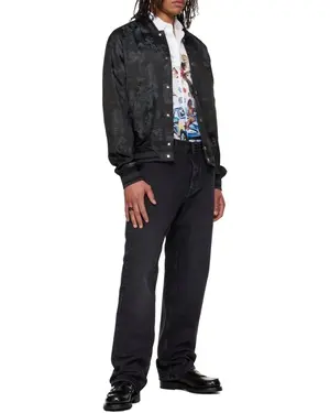 Off-White Logo Patch Straight Leg Jeans