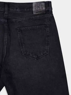 Off-White Logo Patch Straight Leg Jeans
