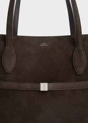TOTEME Logo Embossed Lounge Tote Bag - Brown
