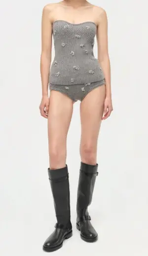 Simkhai Embellished Knit Shorts