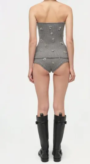 Simkhai Embellished Knit Shorts
