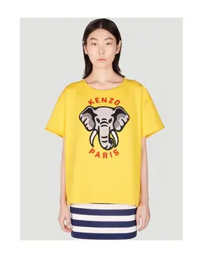 Kenzo Motif Embroidered Crewneck T-shirt