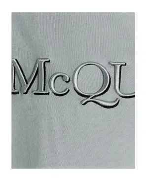 Alexander McQueen Logo Printed Crewneck T-shirt - Gray