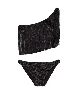 Missoni One-shoulder Fringe Bikini - Black