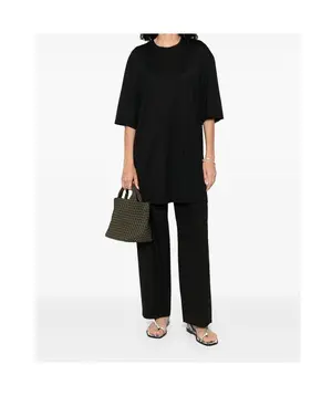 TOTEME Crewneck T-shirt With Short Sleeves - Black