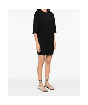 TOTEME Crewneck T-shirt With Short Sleeves - Black