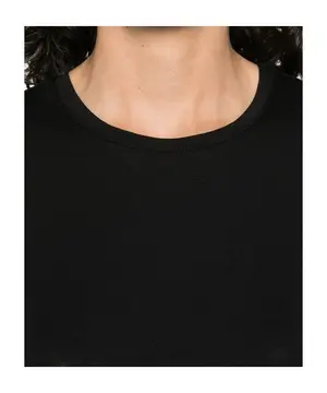 TOTEME Crewneck T-shirt With Short Sleeves - Black