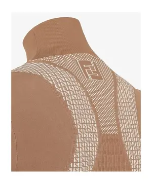 Fendi High-neck Ribbed-knit Ski Jumper With Micro Ff Motif