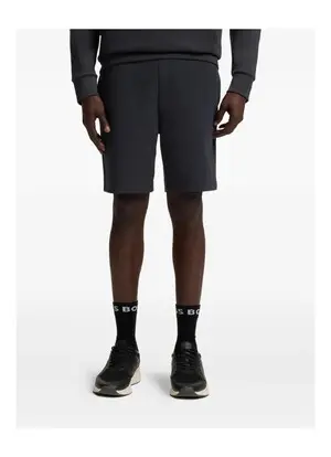 Hugo Boss Drawstring Track Shorts With Logo Detail - Black