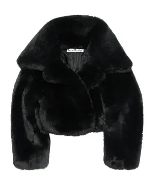 Acne Studios Fluffy Faux Fur Jacket - Black