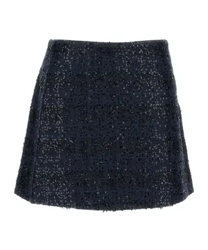 ROTATE BY BIRGER CHRISTENSEN Sequin-embellished Bouclé Skirt