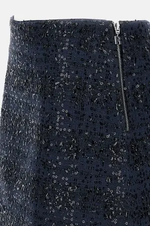 ROTATE BY BIRGER CHRISTENSEN Sequin-embellished Bouclé Skirt