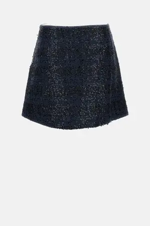 ROTATE BY BIRGER CHRISTENSEN Sequin-embellished Bouclé Skirt