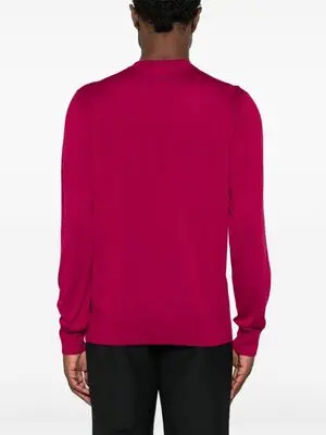 Dsquared2 Crew Neck Logo Long Sleeve Sweater - Red