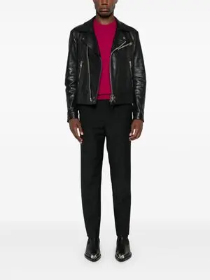 Dsquared2 Crew Neck Logo Long Sleeve Sweater - Red