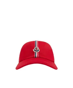 Moncler Logo Patch Baseball Cap - Red