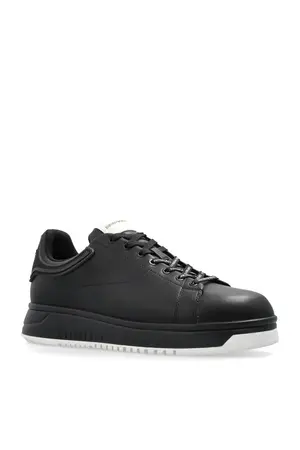 Emporio Armani Round Toe Lace-up Sneakers