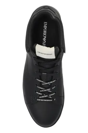 Emporio Armani Round Toe Lace-up Sneakers