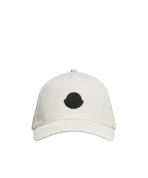 Moncler Logo Patch Baseball Cap - White