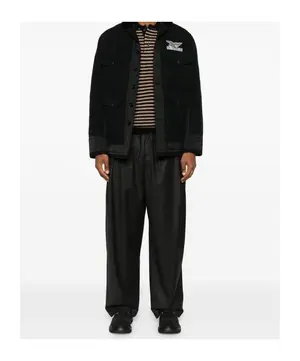 Junya Watanabe Collared Long-sleeved Casual Jacket - Black