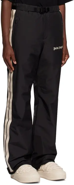 Palm Angels Logo Printed Track Ski Pants - Black