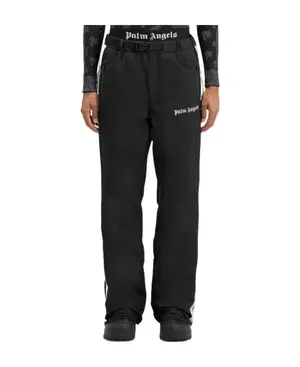 Palm Angels Logo Printed Track Ski Pants - Black