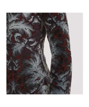 Etro Paisley Printed Long Sleeve Midi Dress