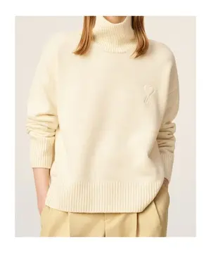 Ami De Coeur Funnel Neck Sweater - Ivory