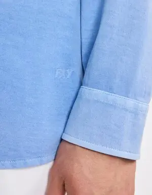 FAY French Collar Logo Shirt