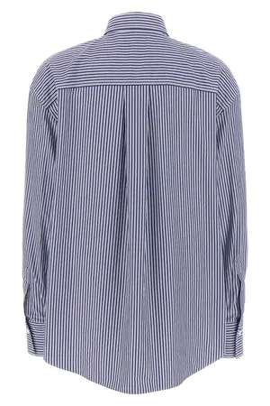 Brunello Cucinelli Striped Shirt With Monile Detail