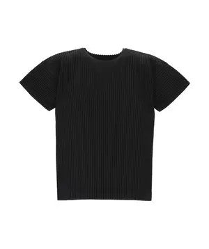 Issey Miyake Homme Plissé Pleated Crewneck T-shirt - Black