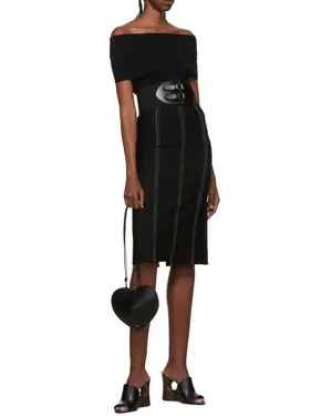 Alaïa Le Coeur Heart-shape Crossbody Bag - Black